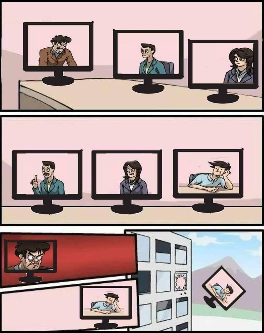 Boardroom Meeting Suggestion Working From Home Edition Blank Template 
