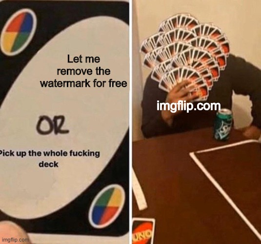 Pick up the whole f**king deck - Imgflip