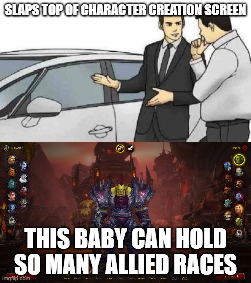 Image tagged in memes,car salesman slaps roof of car - Imgflip