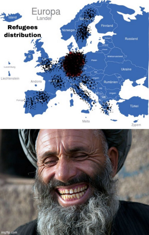 Image tagged in laughing terrorist,invasion - Imgflip