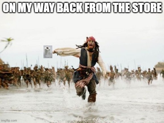 Jack Sparrow Being Chased Meme - Imgflip