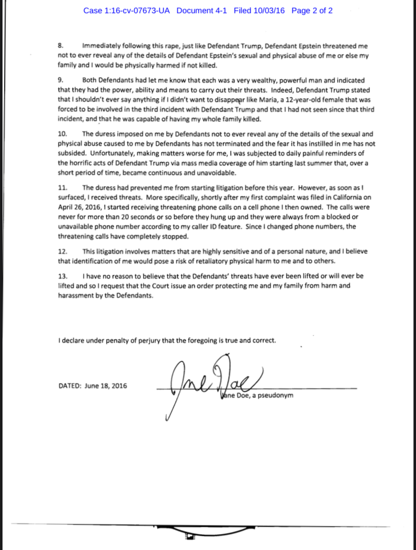 Jane Doe affidavit p. 2 Memes - Imgflip