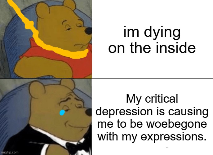 im dead on the inside. - Imgflip