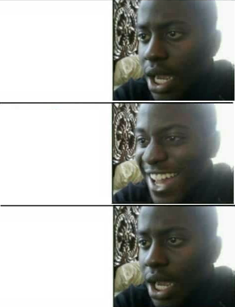 Disappointed Black Guy 3 Panel Blank Template Imgflip