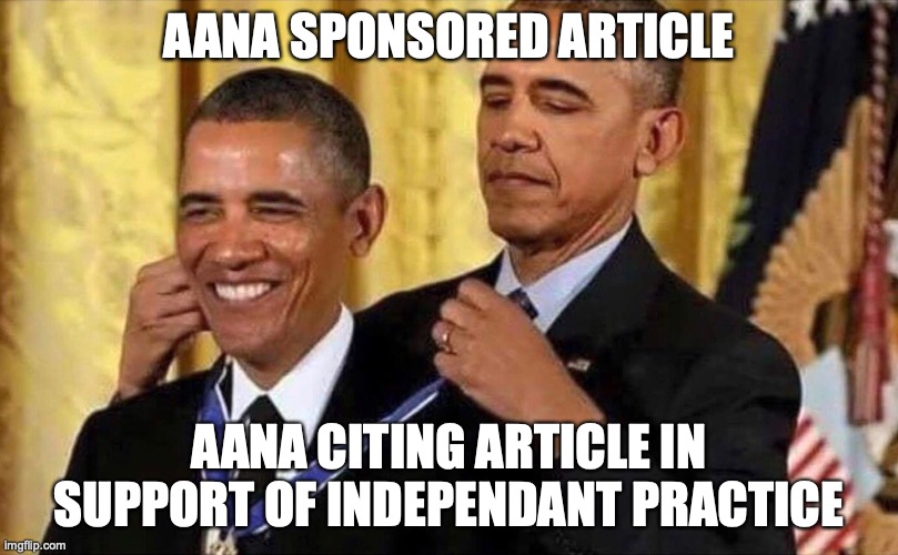 In light of the AANA statement on independent practice at the VA - Imgflip