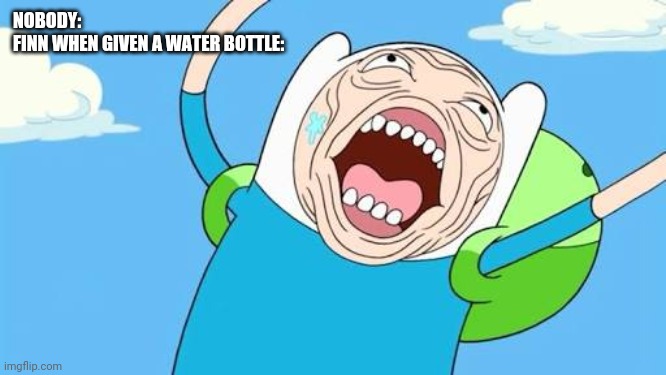 Adventure Time Finn Face Water Gif