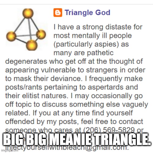 Image tagged in triangle god,aspergers,aspertard,triangle,funny,memes ...