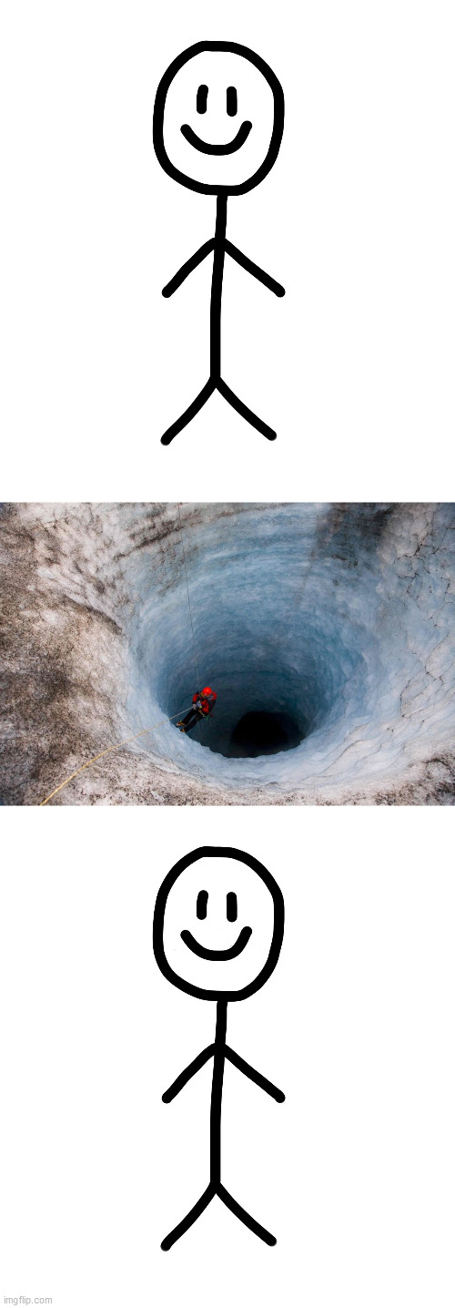 Image tagged in huge hole,stick figure - Imgflip