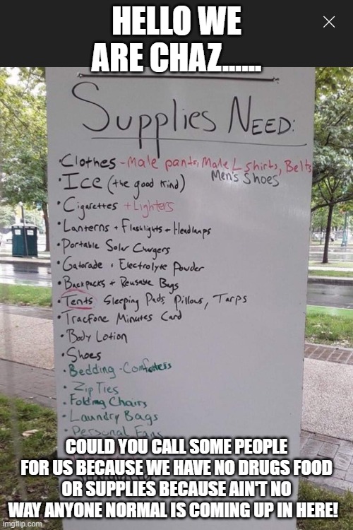 Chaz is a good litmus test. - Imgflip