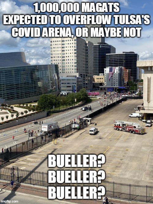 1,000,000 magats expected to overflow tulsa's covid arena, or maybe not ...