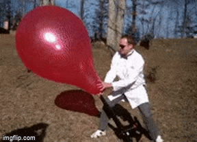 The balloon disappears as it pops. - Imgflip
