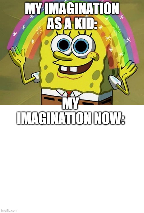 Image Tagged In Memes imagination Spongebob blank White Template Imgflip