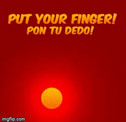 Place your finger on the dot and let it take over - Imgflip
