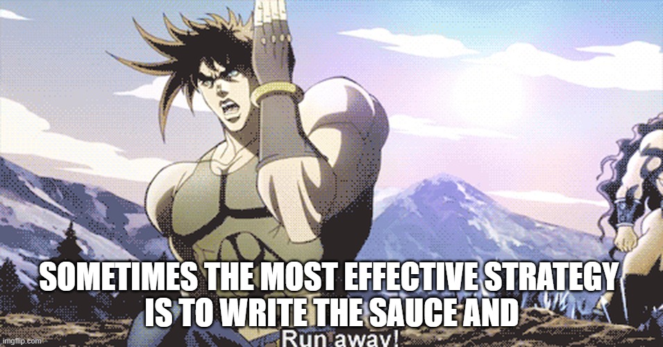 Jojo running away - Imgflip