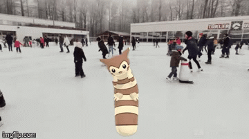 Hopping Furret: Furret Goes Ice Skating - Imgflip