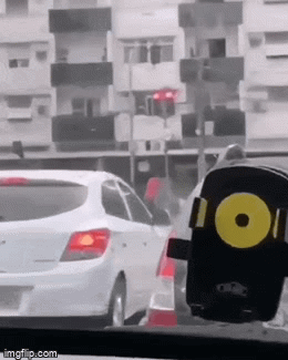 The guy shaking the pole and the traffic light lands on him - Imgflip