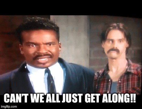 Can’t we all just get along! - Imgflip