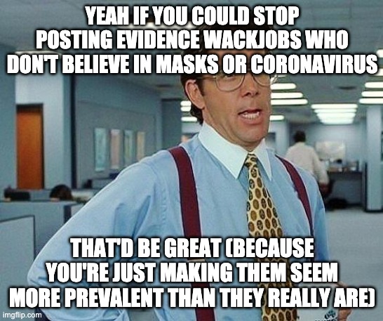 If you see a wacko in the wilds of FB or twitter, please don't re-post ...