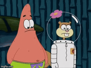 sandy and patrick gif! - Imgflip