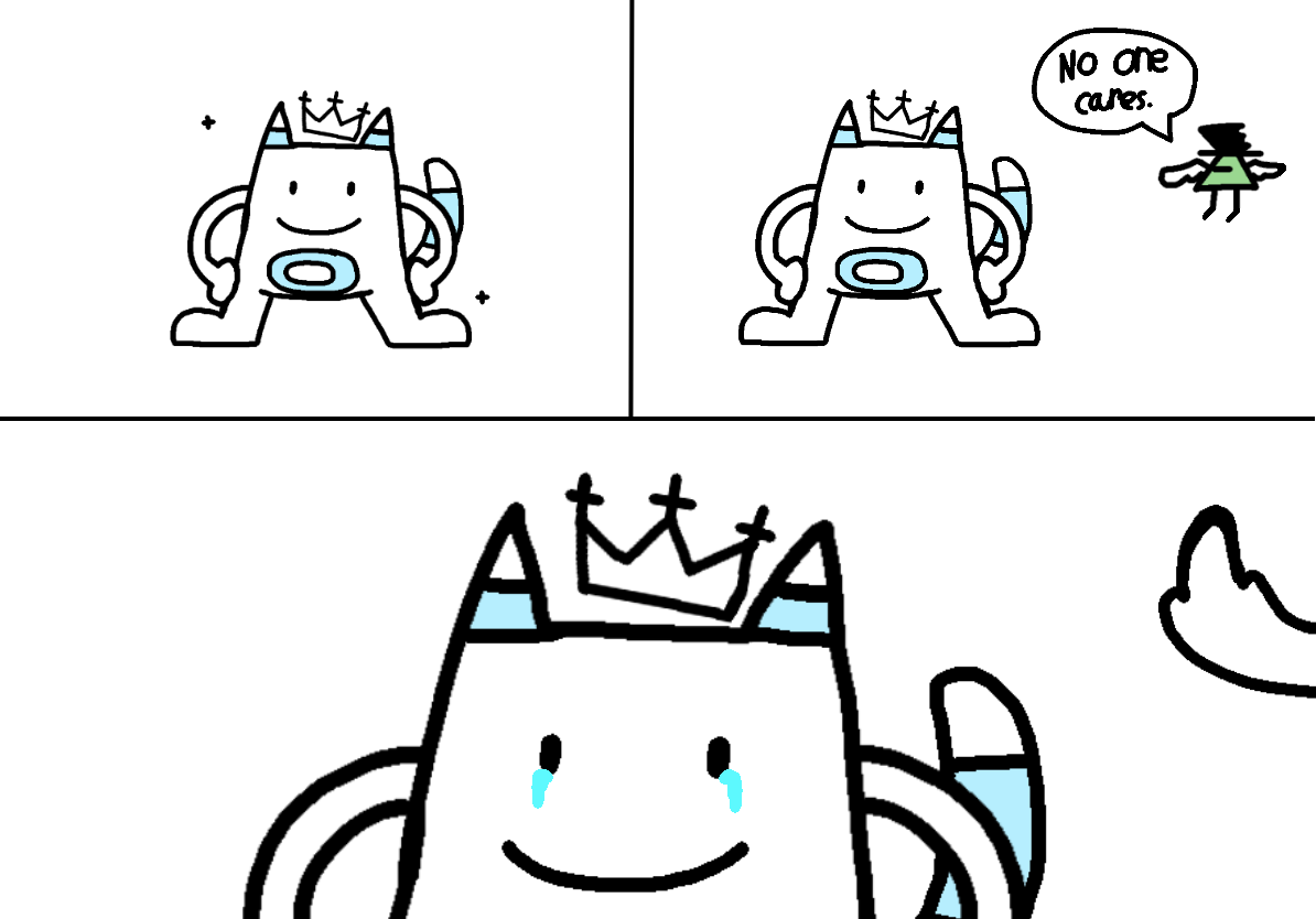 Crowned Bloo Blank Template - Imgflip