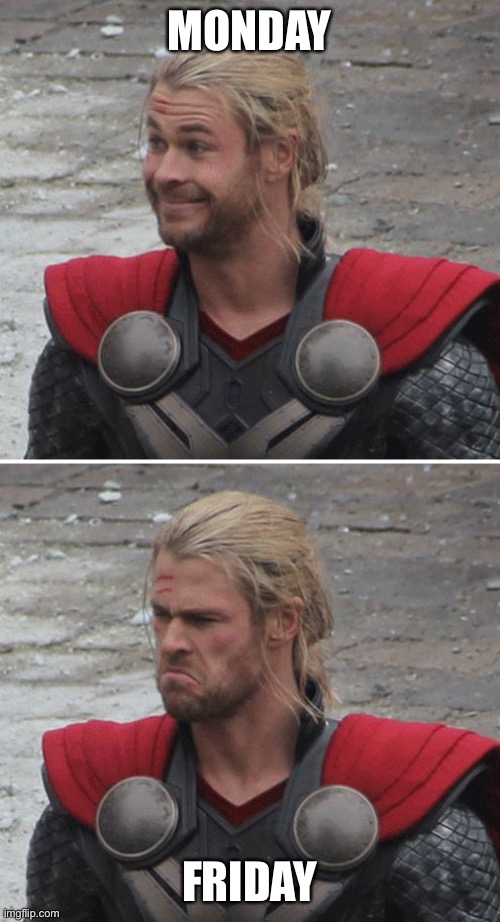 Thor happy then sad - Imgflip