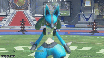 Pokken - Lucario idle stance animation - Imgflip