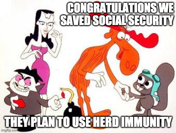 Boris and Natasha hijack social security - Imgflip