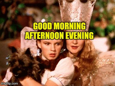 The wizard of Oz movie good morning afternoon evening - Imgflip