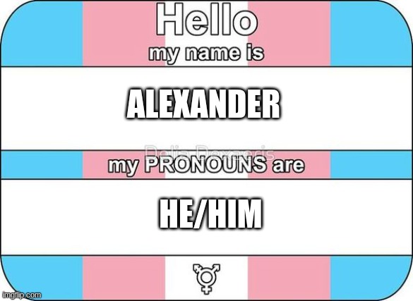 Name and Pronouns - Imgflip