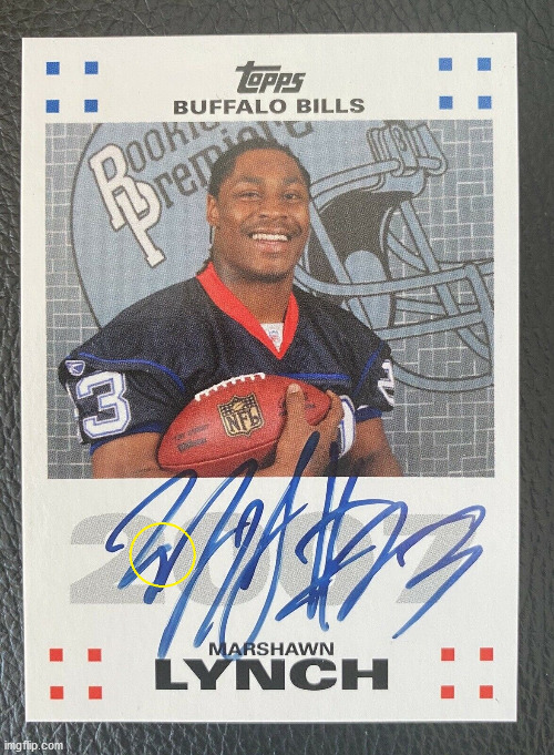 Real or fake Lynch 2007 Topps Rookie Premiere Auto? - Blowout Cards Forums