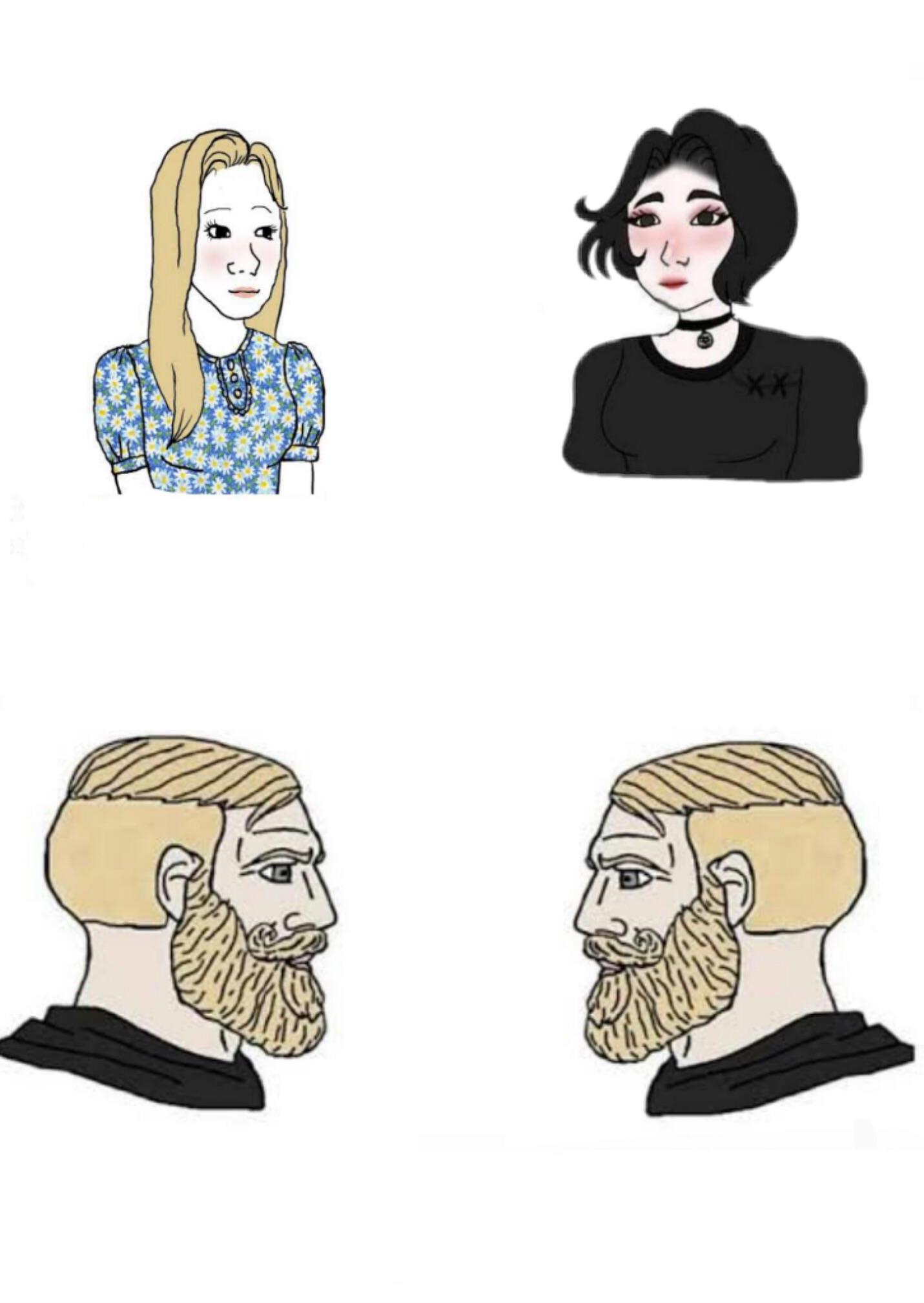 Two Men Talking And Two Girls Talking Memes Imgflip