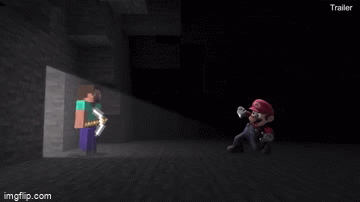 Mario gets rekt by a creeper - Imgflip