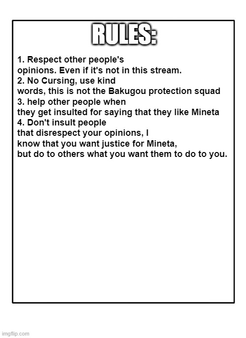 These are the stream rules - Imgflip