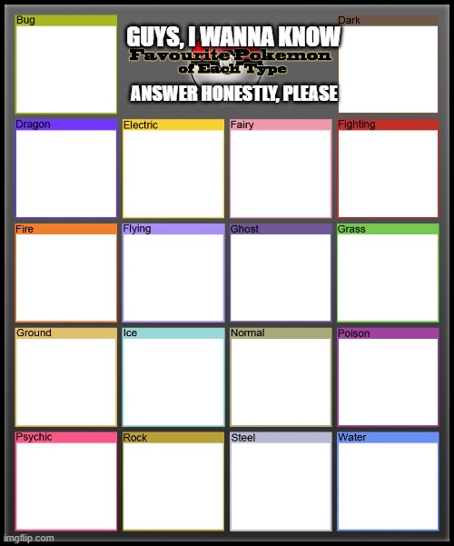 Favorite Pokemon Of Each Type Imgflip