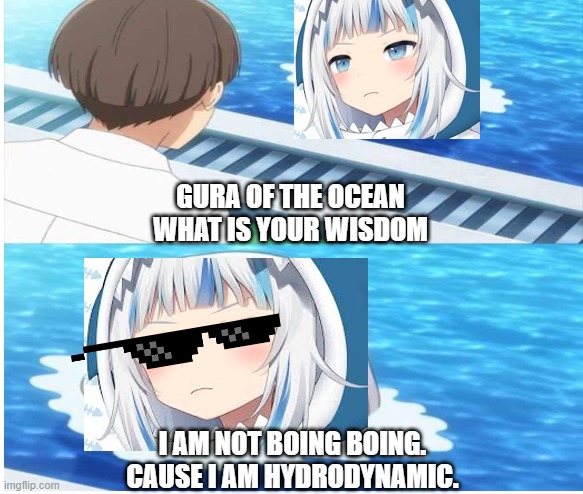 Gura of the pool - Imgflip