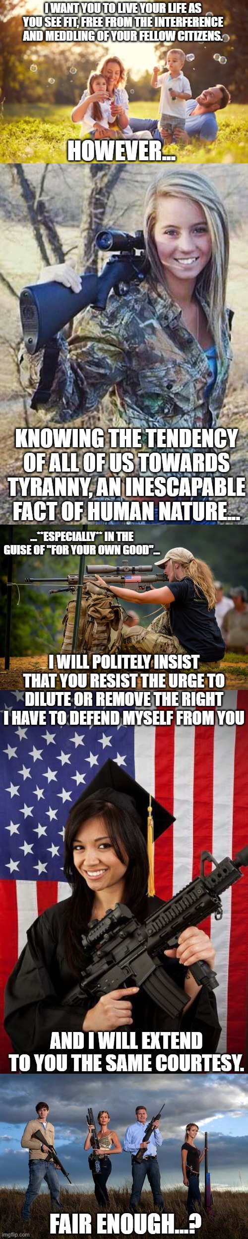 The Right To Defend Myself Against My Fellow Citizens Is Absolute - Imgflip