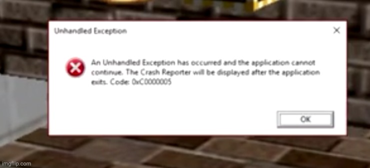 Unhandled Exception! - Imgflip