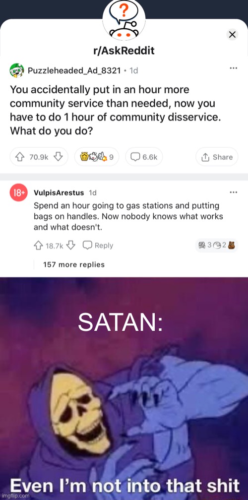 Too evil even by the devils standards - Imgflip