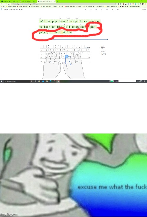 My typing skills are bad so I went on a website to get better and I had ...