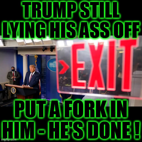 About to be handed his hat AND given the "bums rush", this lunatic ...