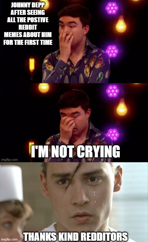 Johnny Depp's reaction when opening reddit - Imgflip