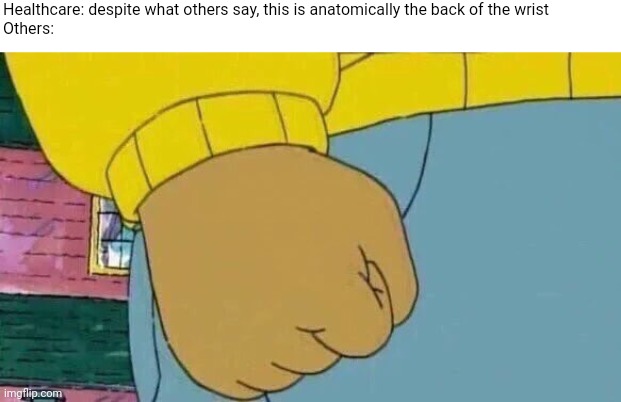 With arm outstretched, pt extended their 3rd digit and flexed all ...