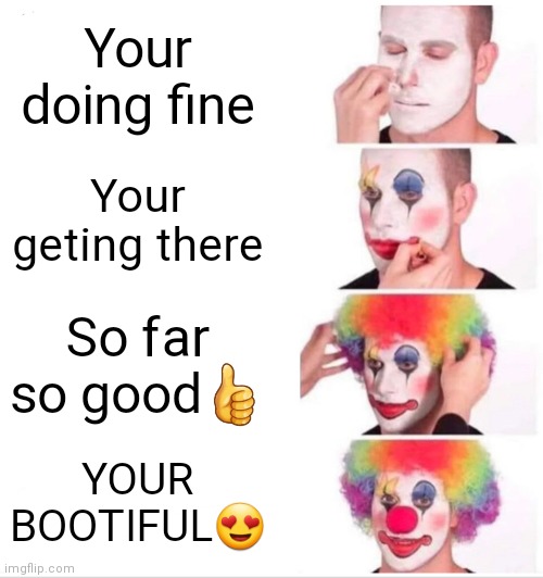 Clown Applying Makeup Meme - Imgflip
