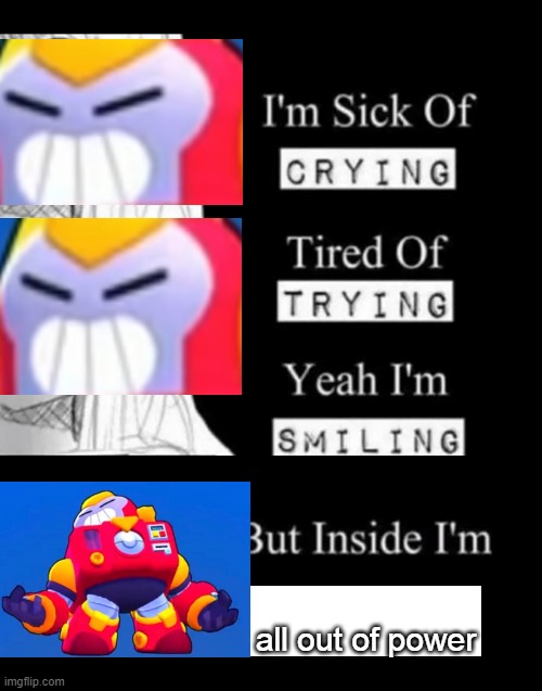 okay, maybe not smiling because i have no emotions.. i'm worn out ...