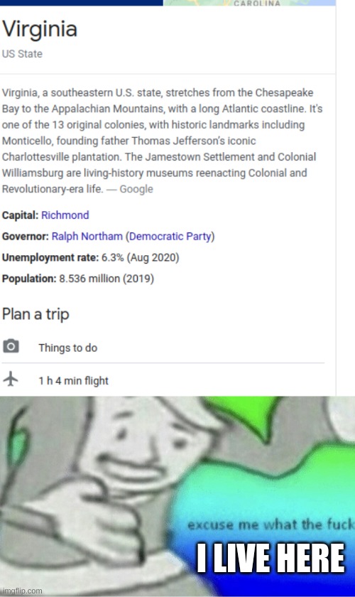I live in Virginia - Imgflip