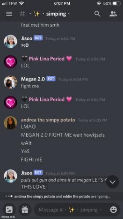 Time to take a leaf out of @GeekyBisexual's book! Here's a weird conversation we had! (For ...