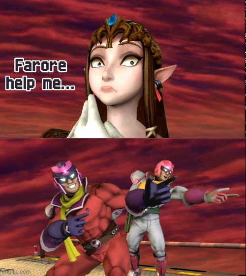 Image tagged in captain falcon and zelda - Imgflip