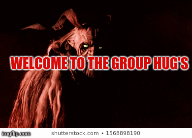 Scary merry Christmas images welcome to the group hug's - Imgflip