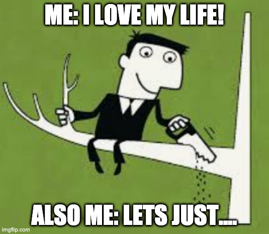 Guy cutting tree branch - Imgflip