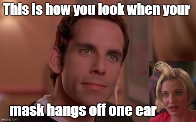 This is how you look when you hang your mask from your ear - Imgflip